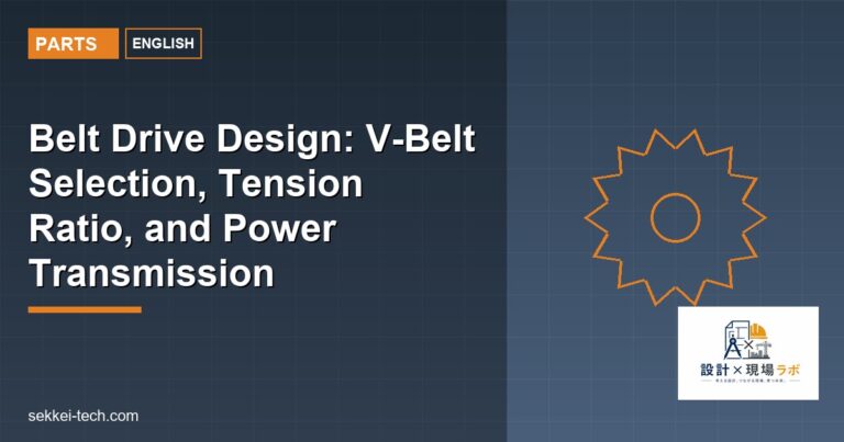 Belt Drive Design: V-Belt Selection, Tension Ratio, and Power ...